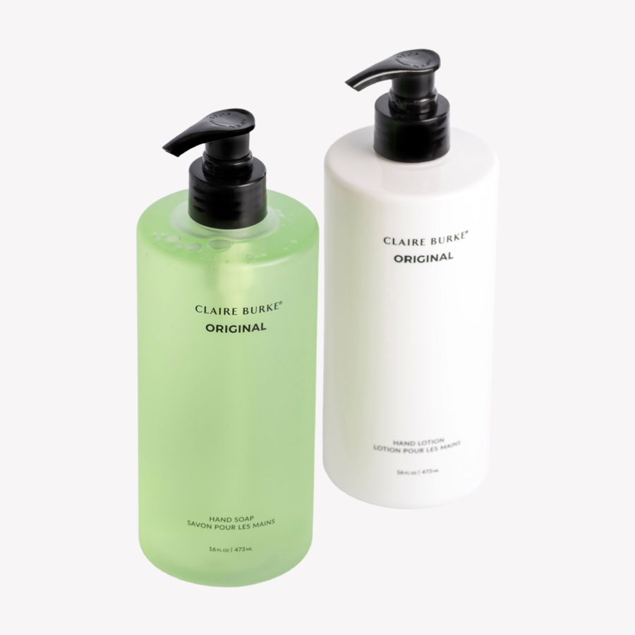 Claire Burke Original Hand Care Duo Gift Set (Soap and Lotion) - 16 fl